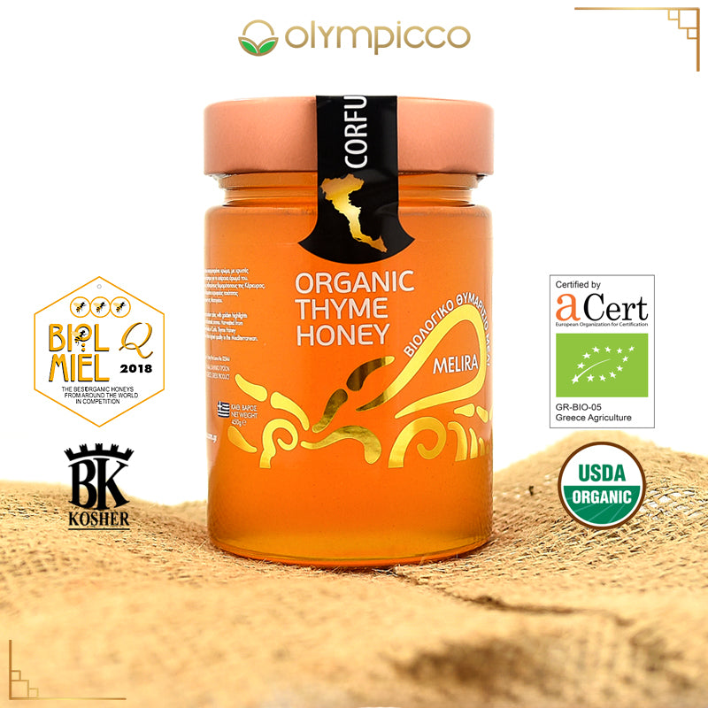 Unfiltered Raw Organic Thyme Honey - MELIRA 450g – OLYMPICCO